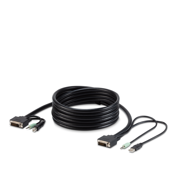 TAA DVI/USB/AUD SKVM CBL, DVI-D M/M; USB A/B | Belkin CA